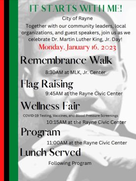 The City of Rayne Celebrates Dr. Martin Luther King, Jr. Day | Z105.9 ...